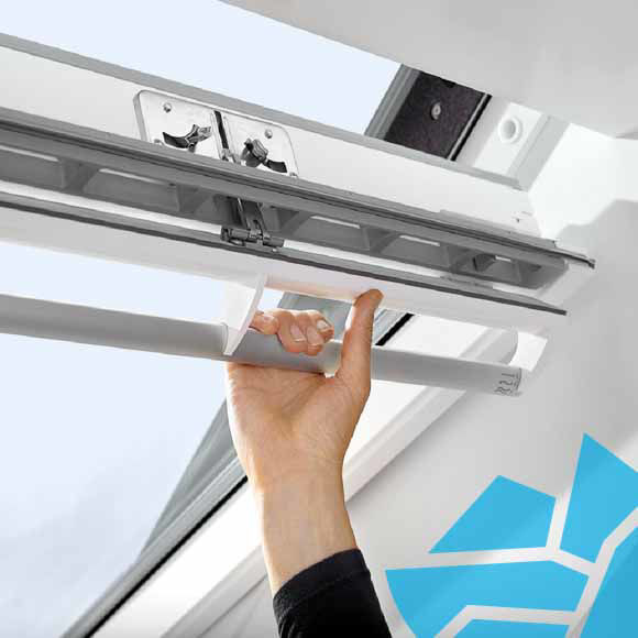 Velux GGL CK02 2070 550x780mm White Painted Centre Pivot Window | Rose Building Supplies