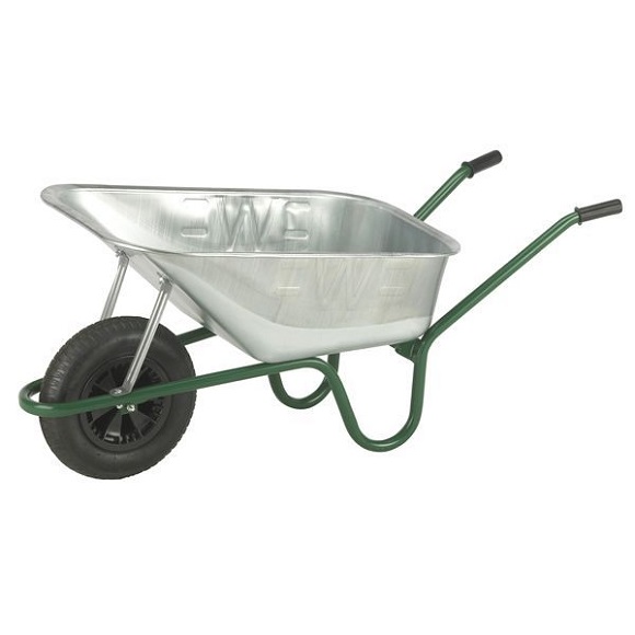 Deep Pan Professional Galv Wheelbarrow 120ltr Pneumatic Wheel | Rose ...