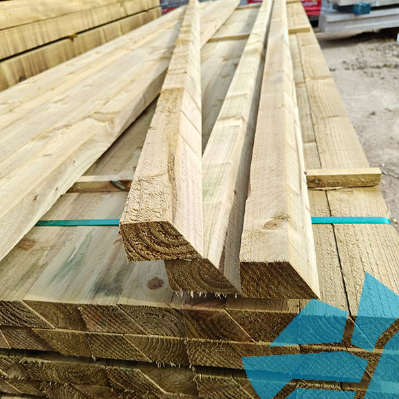 3.6m Cant Rail Ex 47x125 Green Treated | Rose Building Supplies