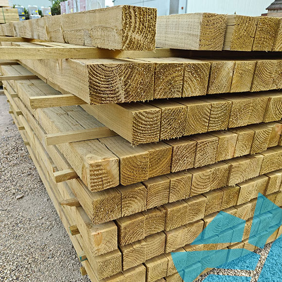 75x75 x 2.4m Green Treated Timber Fence Post | Rose Building Supplies