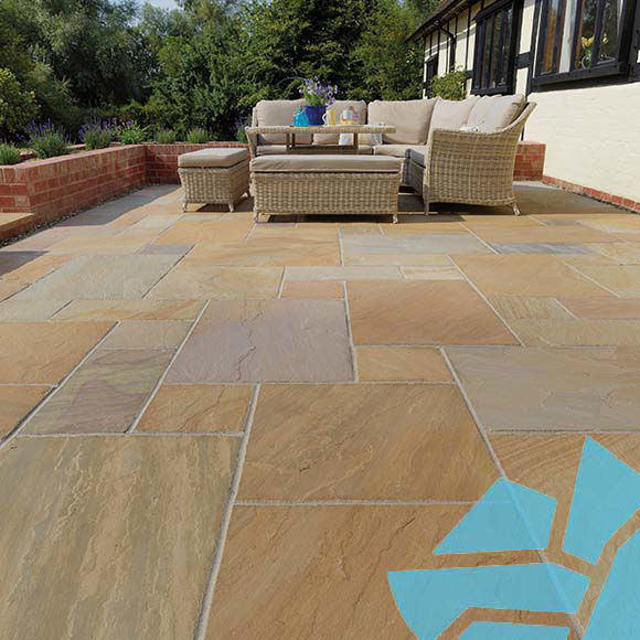 Natural Indian Sandstone Paving Slabs 20.70 m2 Project Pack Calibrated ...